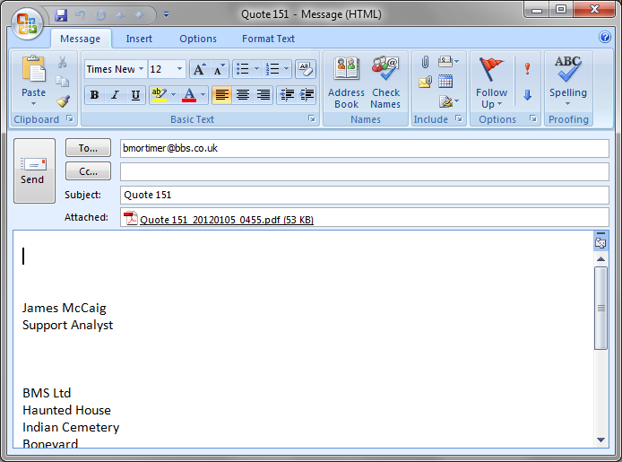 Customers > Enquiries