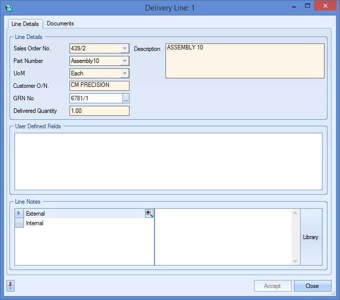 Customers > Deliveries